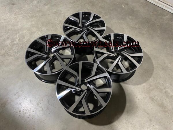 19″ VW Clubsport Brescia Style Wheels – Gloss Black Machined – CMWheels