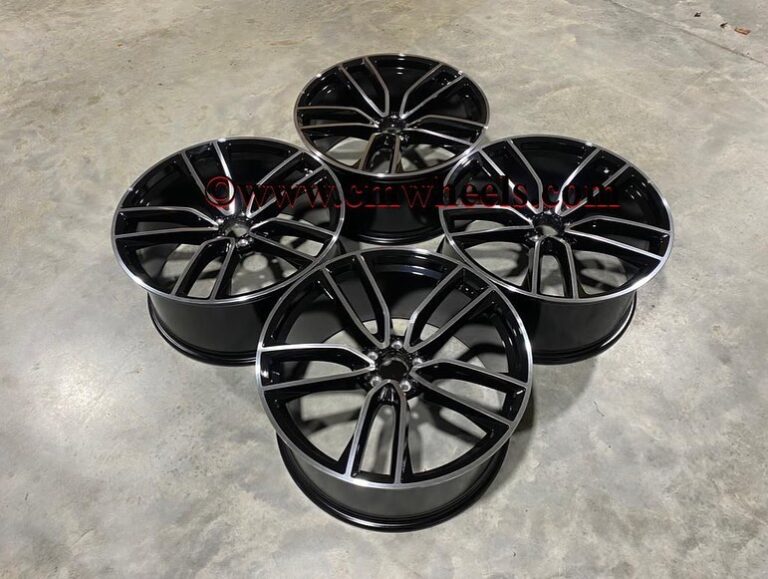 20″ E53 Double Spoke Style Wheels – Gloss Black Machined – CMWheels